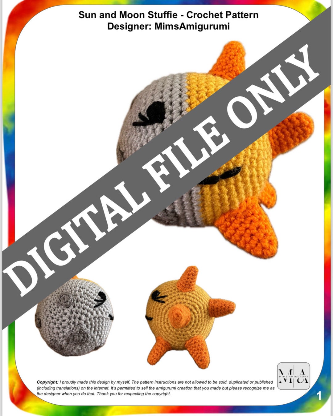 Sun and Moon Stuffie Crochet PATTERN - Etsy