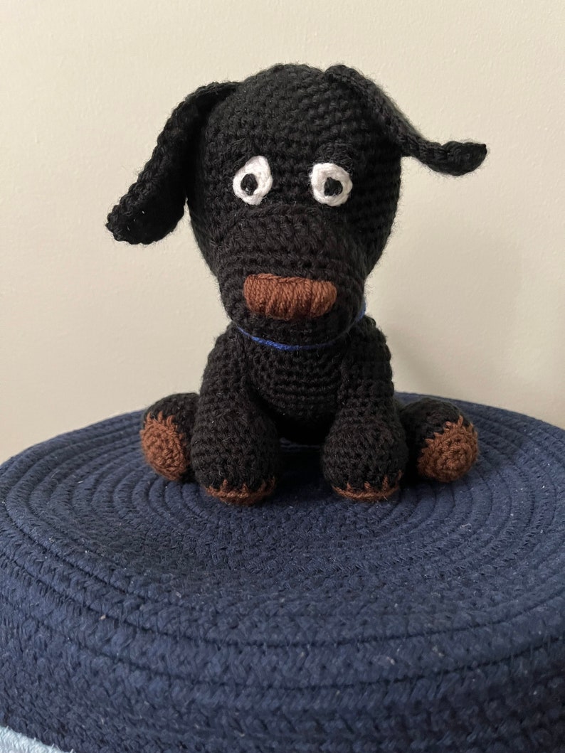 Black Lab Crochet Stuffed Amigurumi - Etsy