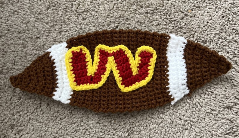 Washington Commanders Logo Crochet Applique PATTERN - Etsy