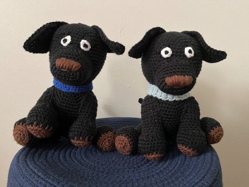 Black Lab Crochet Stuffed Amigurumi - Etsy
