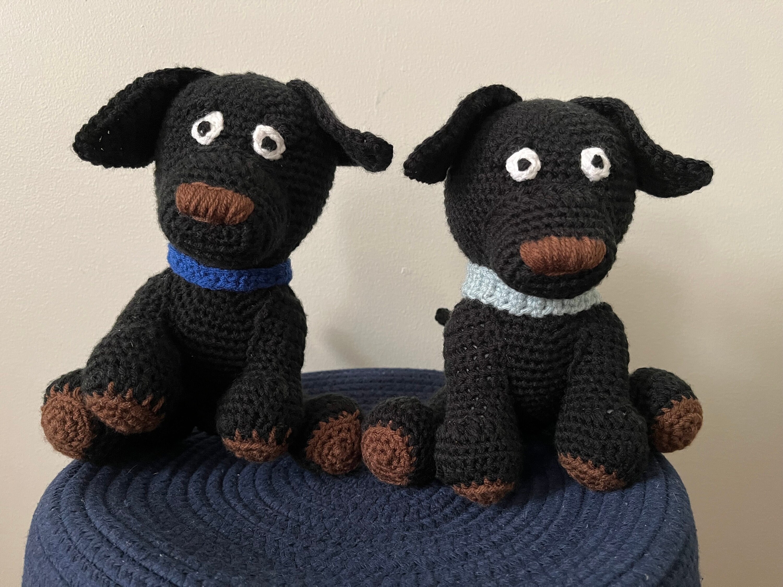 Black Lab Crochet Stuffed Amigurumi - Etsy