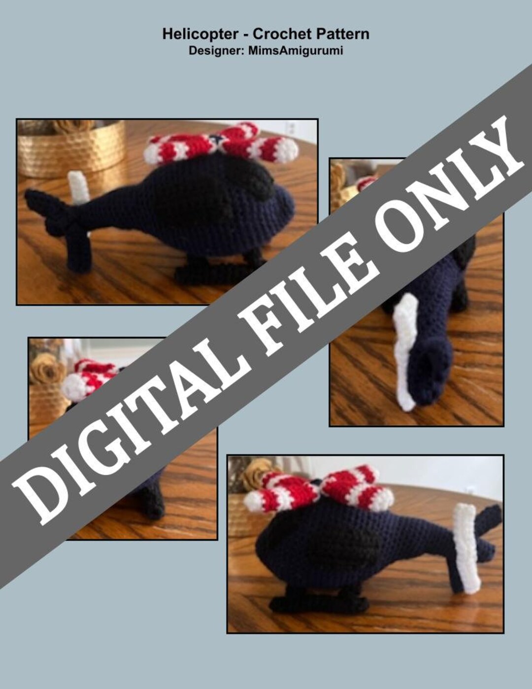 Helicopter Crochet Pattern - Etsy