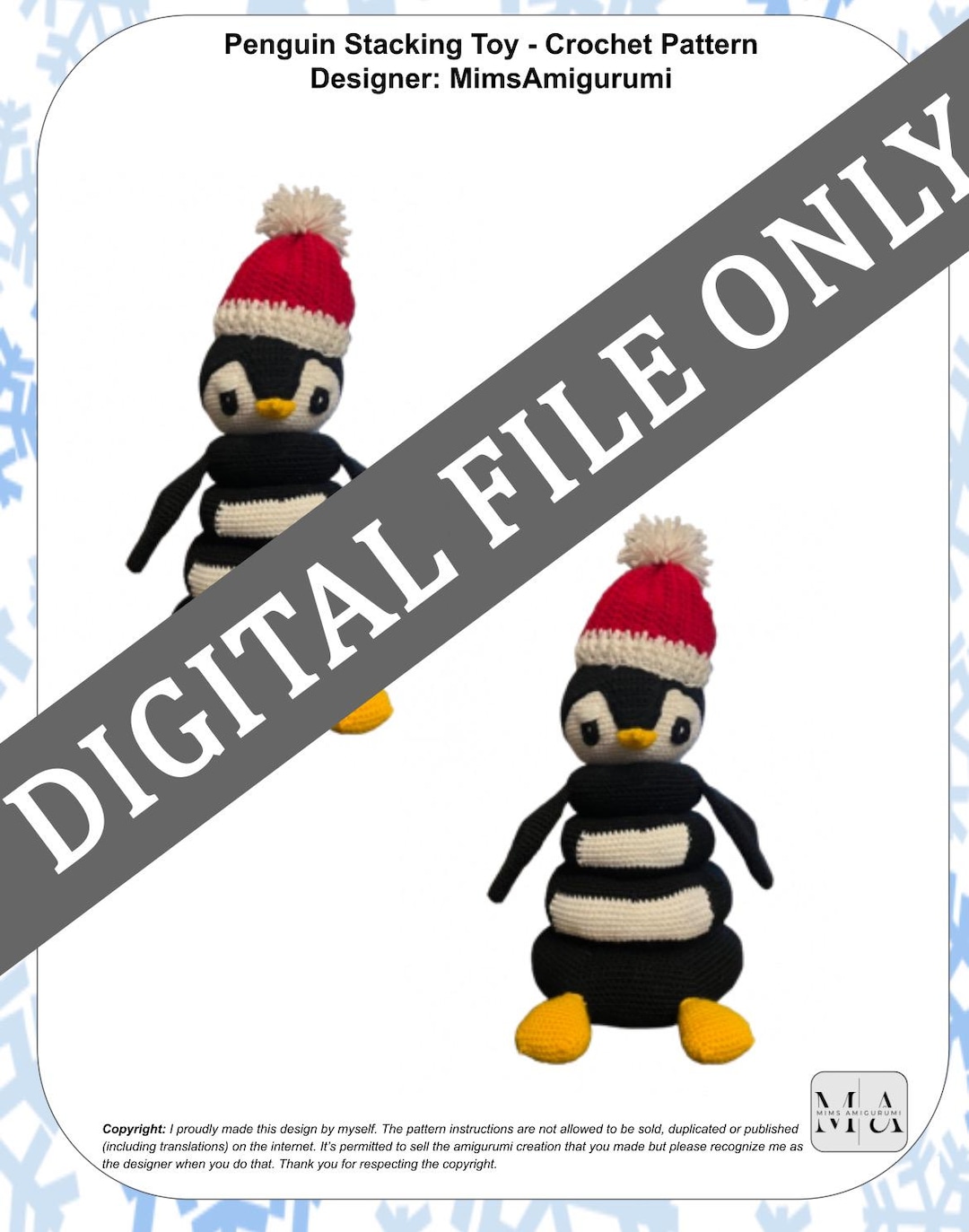 Penguin Stacking Toy CROCHET PATTERN - Etsy