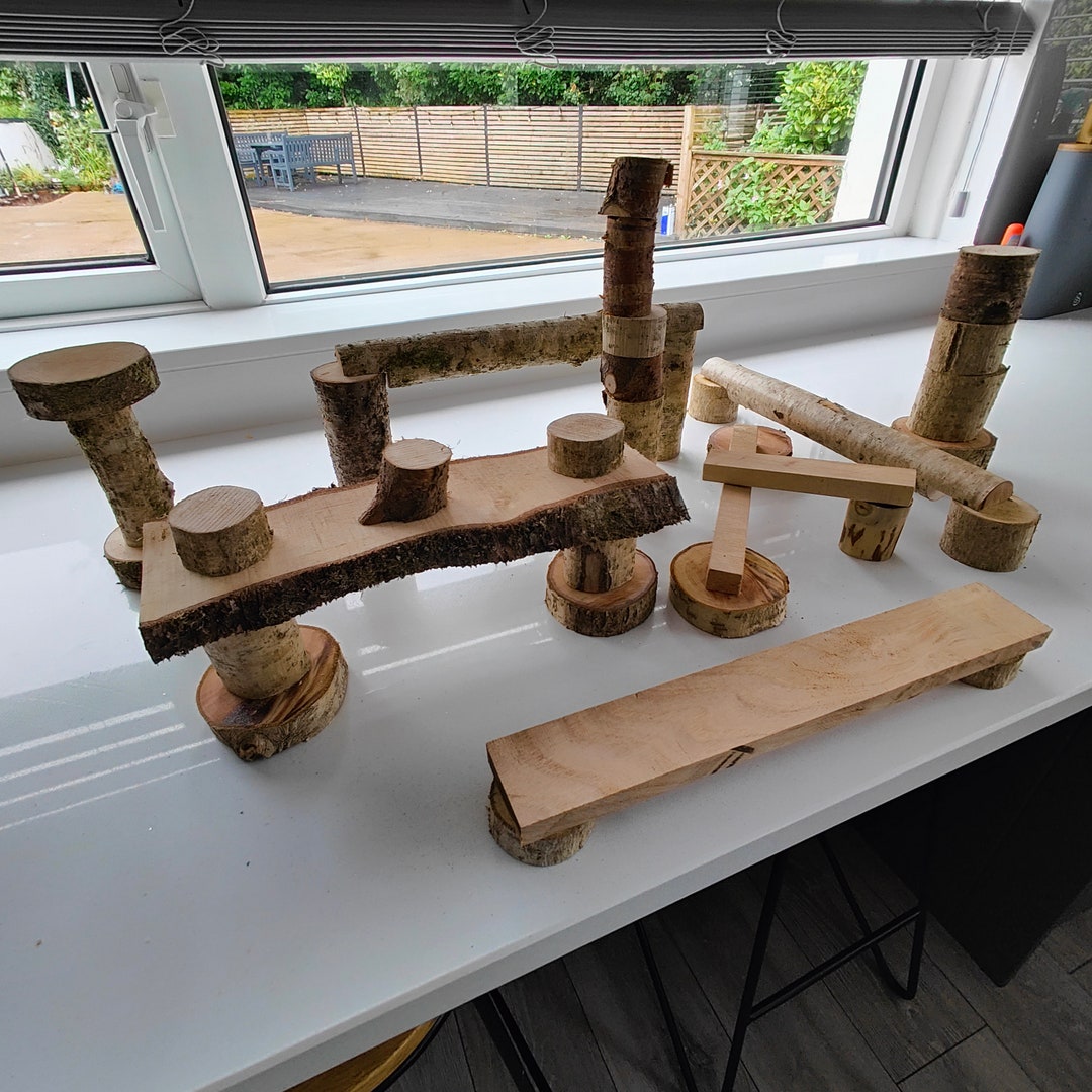 Children's Natural Wood Stacking Towers - Etsy