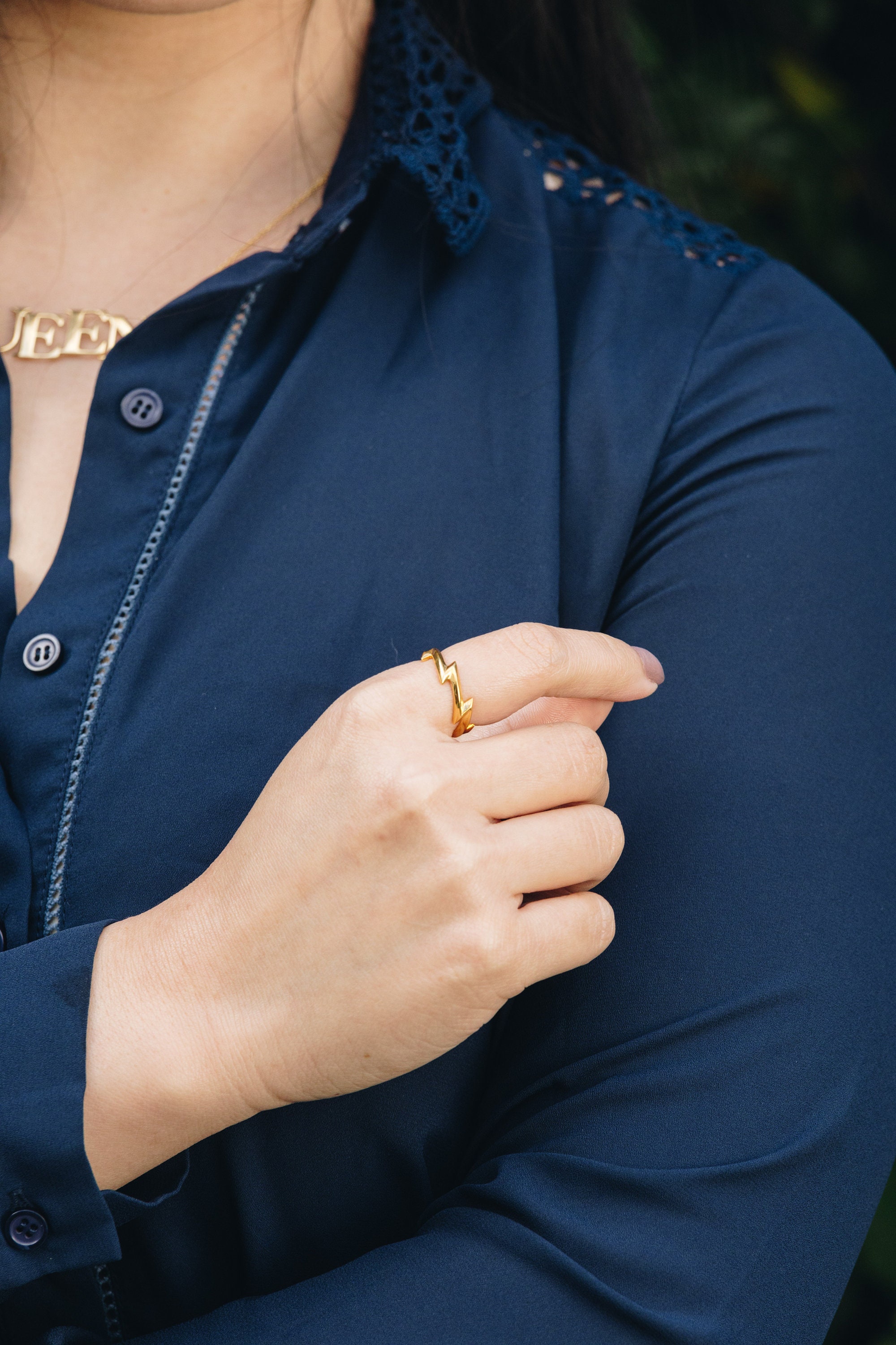 Lightning Bolt Ring, Gift for Trendsetters, Electro Energy Jewelry ...