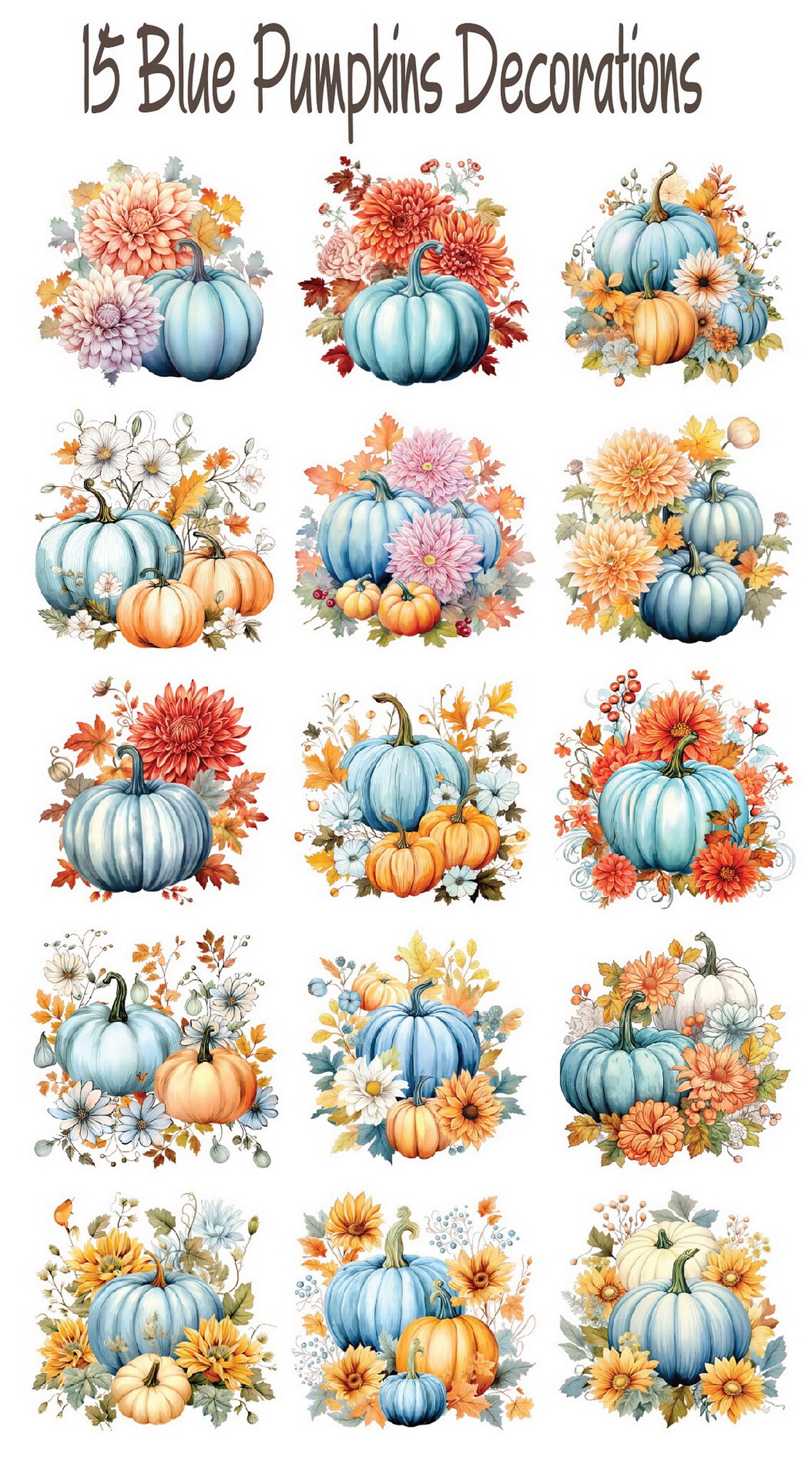 15 Blue Pumpkins Decoration Clipart Blue Pumpkin Png - Etsy