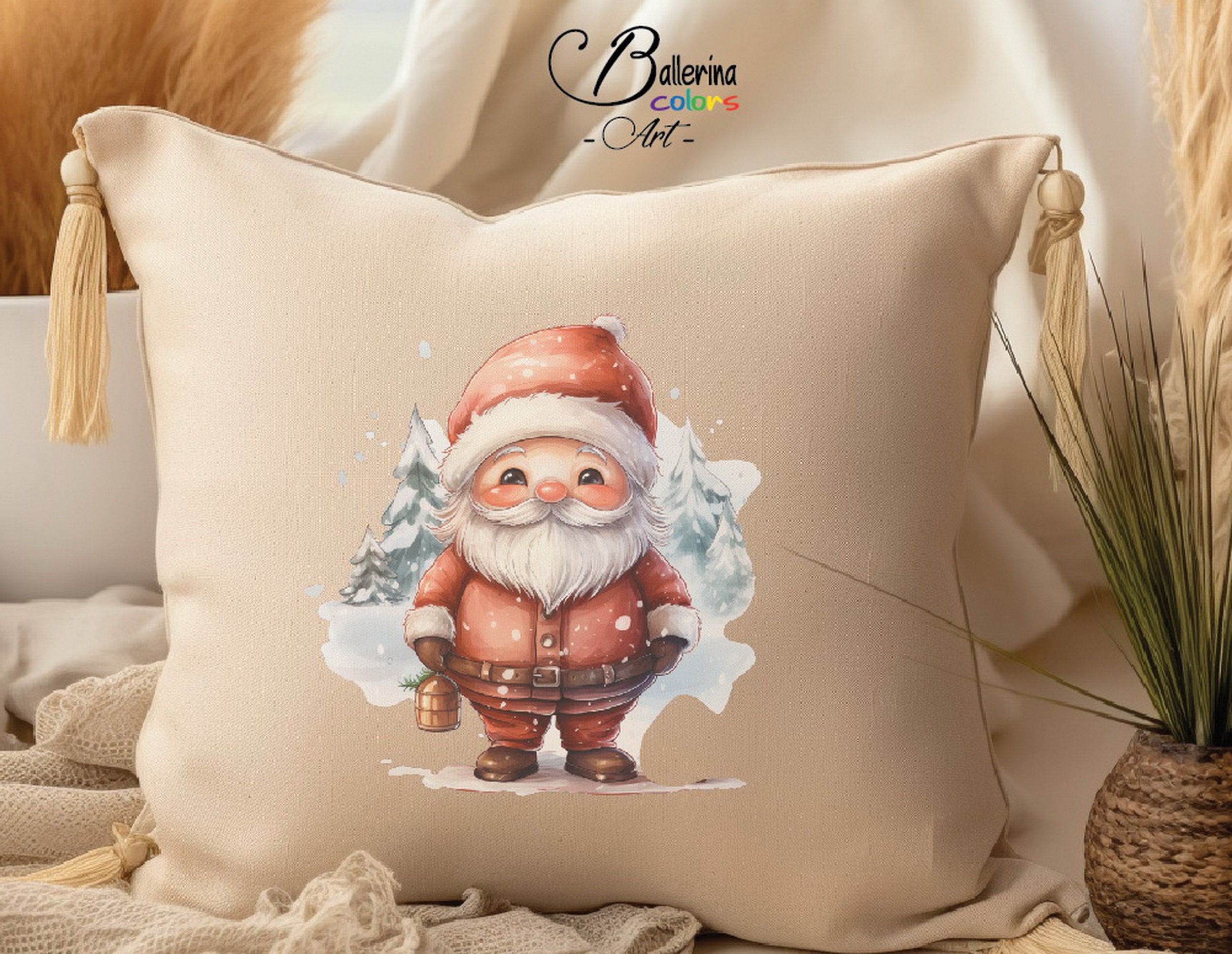 15 Christmas Cute Santa Clipart, Santa PNG, Santa Clipart, Scandinavian ...