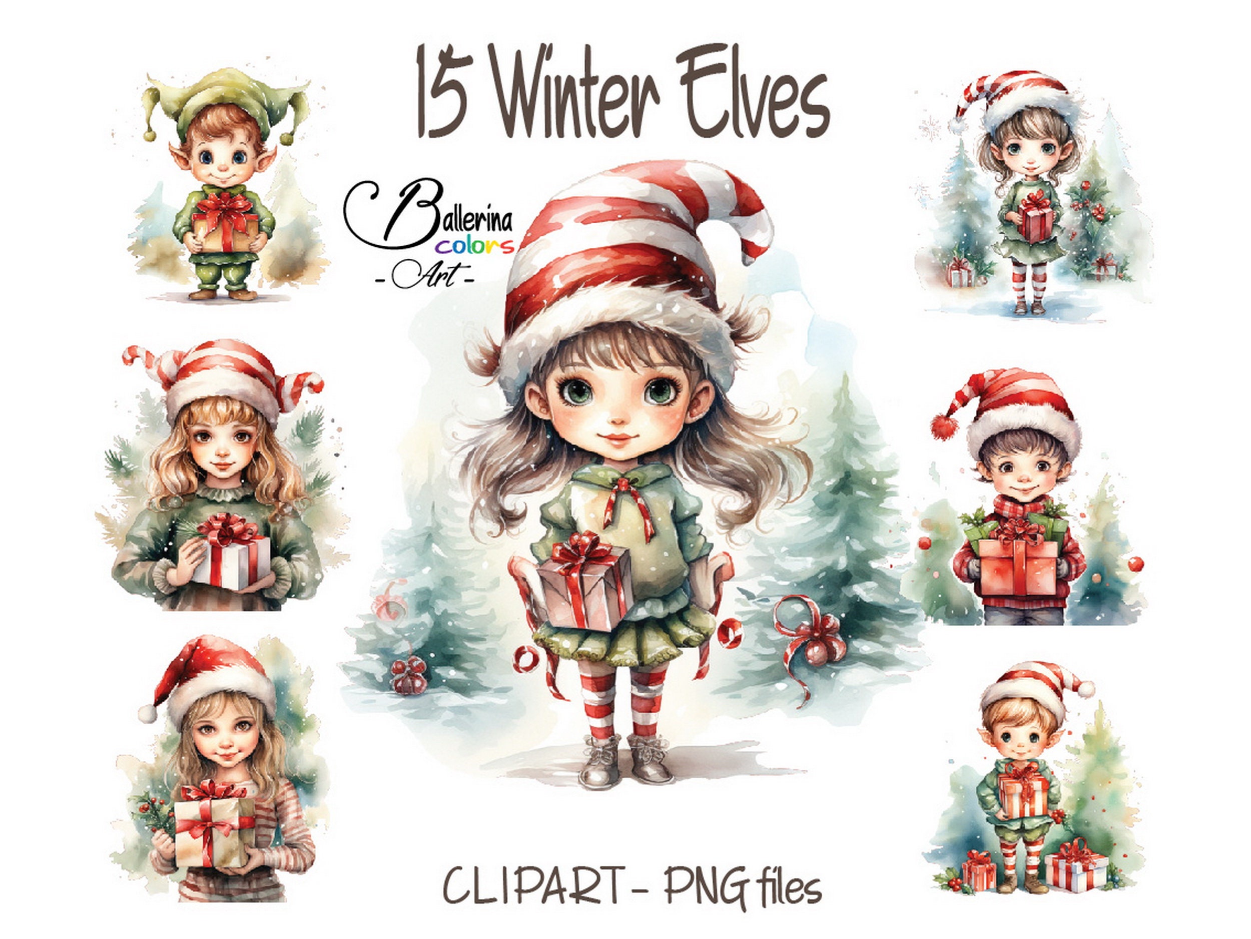 15 Winter Elves Png Elf Clipart Elf Png Winter Clipart - Etsy