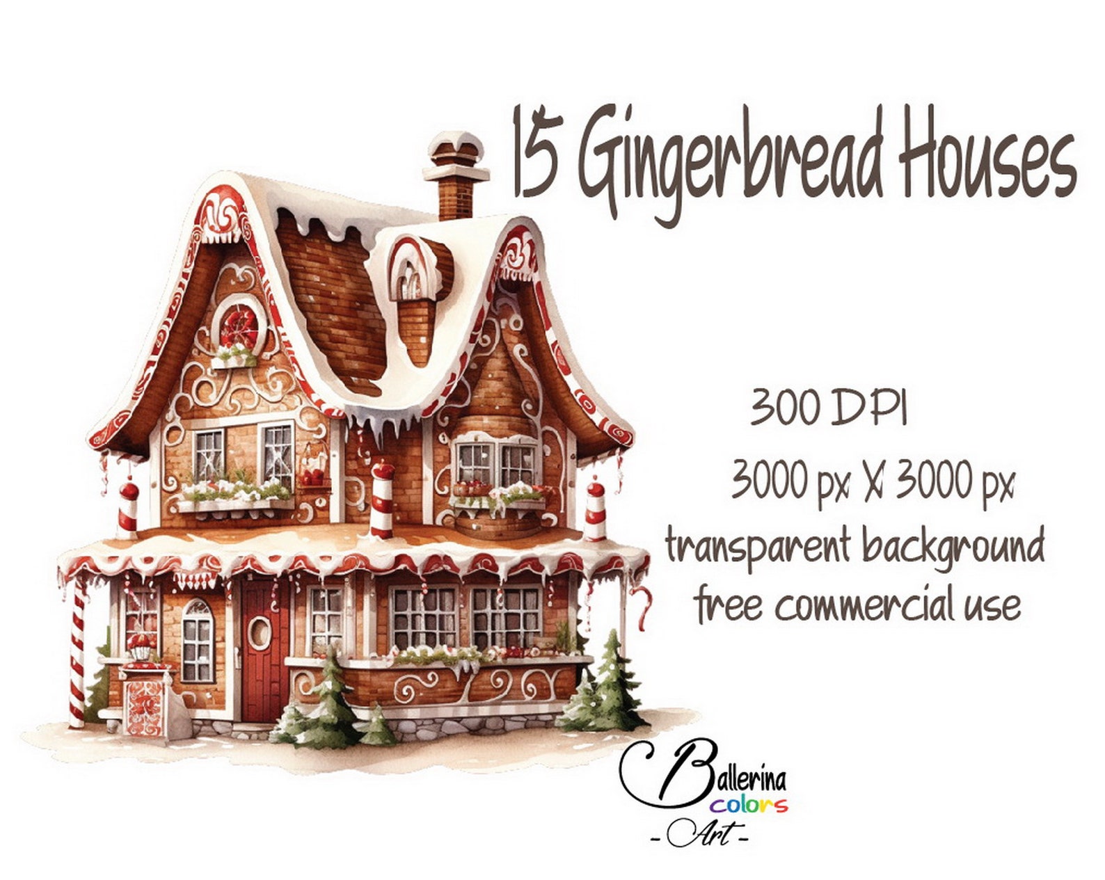 15 Gingerbread Houses Clipart, Christmas House Png, Winter House ...