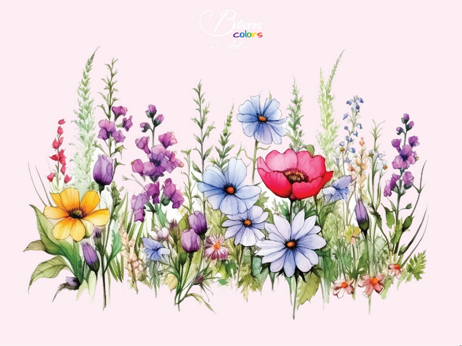 15 Watercolour Wildflowers PNG Wildflower Clipart Floral - Etsy