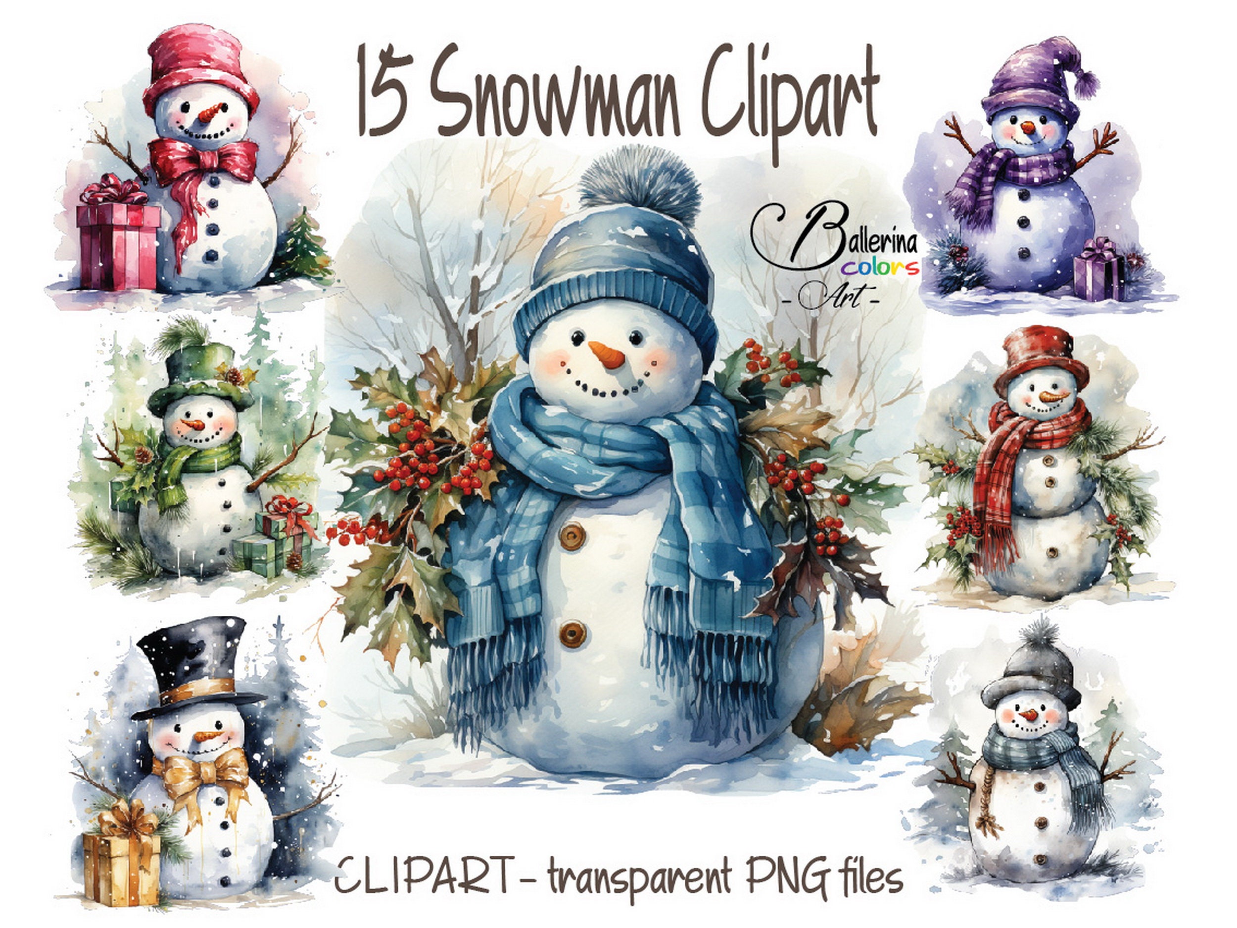 15 Snowman Clipart, Snowman Face Png, Bundle Snowman Png, Winter Png ...