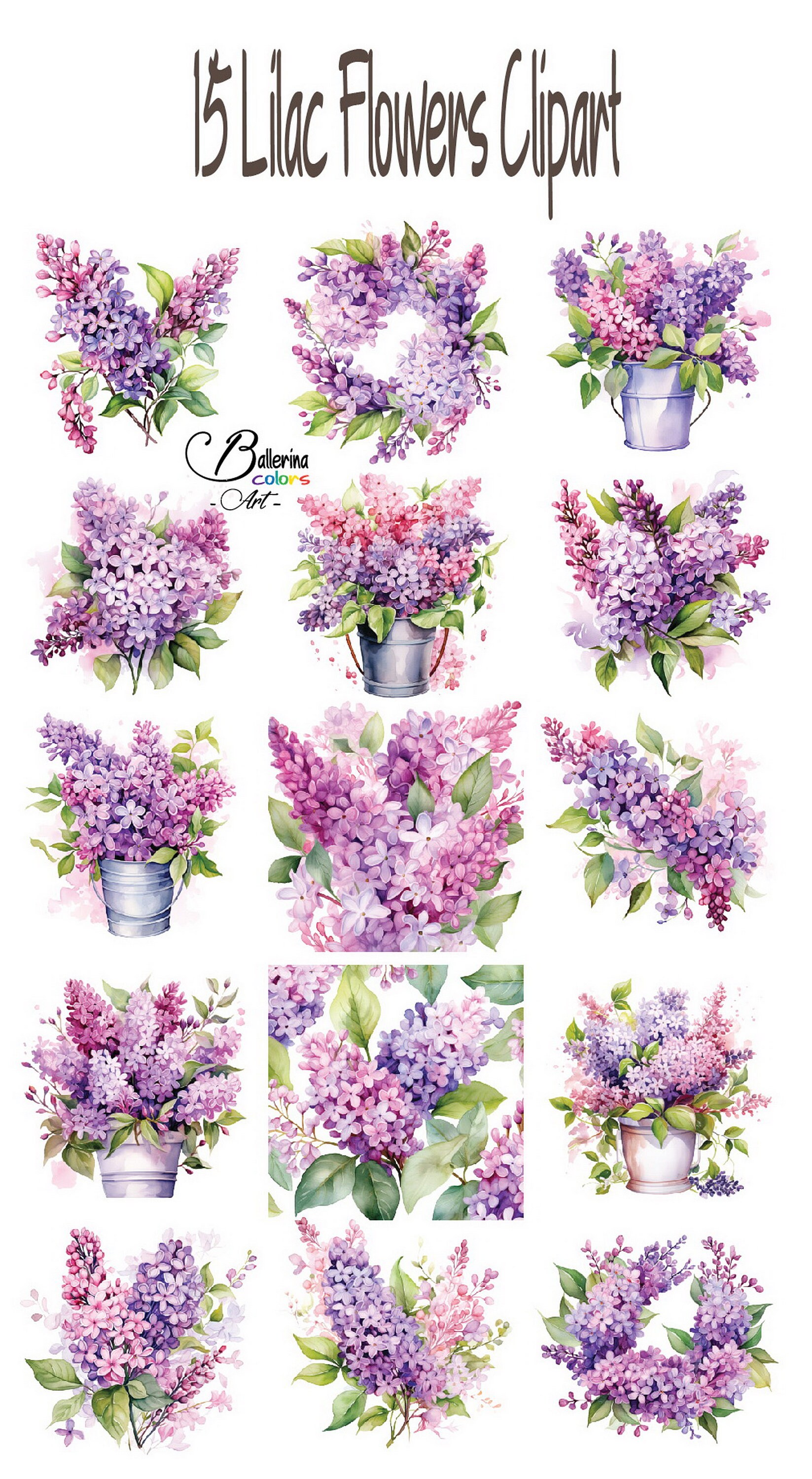 15 Lilac Flowers Clipart Wedding Bouquet Png Pink Lilac Png - Etsy