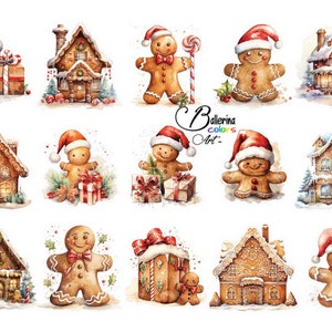 15 Gingerbread Clipart, Christmas Clipart, Gingerbread House Clipart ...