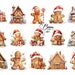15 Gingerbread Clipart, Christmas Clipart, Gingerbread House Clipart ...
