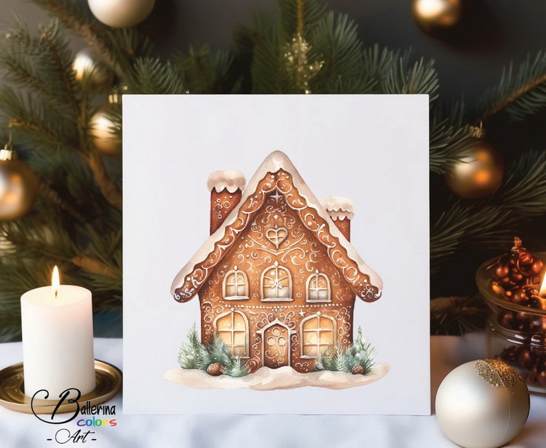 15 Gingerbread Clipart, Christmas Clipart, Gingerbread House Clipart ...