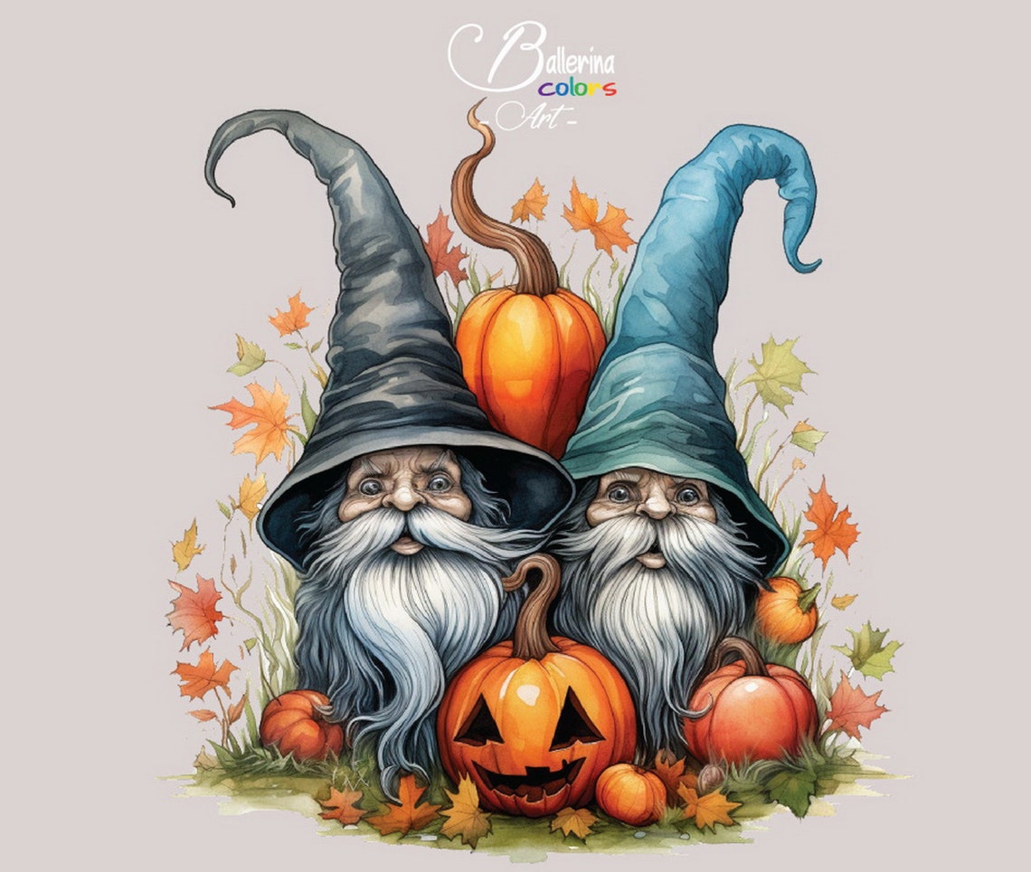 15 Halloween Gnomes Fall Gnomes Clipart Gnomes Clipart - Etsy