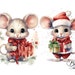 15 Christmas Mouse Clipart Merry Christmas Christmas Card - Etsy