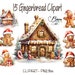 15 Gingerbread Clipart, Christmas Clipart, Gingerbread House Clipart ...
