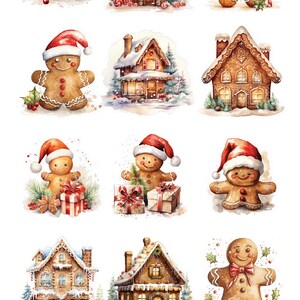15 Gingerbread Clipart, Christmas Clipart, Gingerbread House Clipart ...