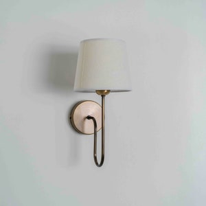 White Lampshade Wall Sconce, Home Library Wall Lamp, Scoop Sconce ...