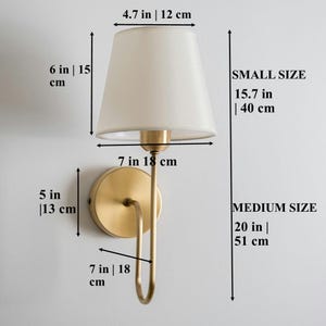 White Lampshade Wall Sconce, Home Library Wall Lamp, Scoop Sconce ...