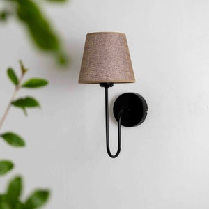 White Lampshade Wall Sconce, Home Library Wall Lamp, Scoop Sconce ...