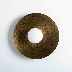Unique Disk Shaped Antique Wall Sconce, Brass Wall Lamp, Home Decor ...
