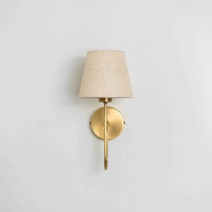 White Lampshade Wall Sconce, Home Library Wall Lamp, Scoop Sconce ...