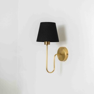 White Lampshade Wall Sconce, Home Library Wall Lamp, Scoop Sconce ...