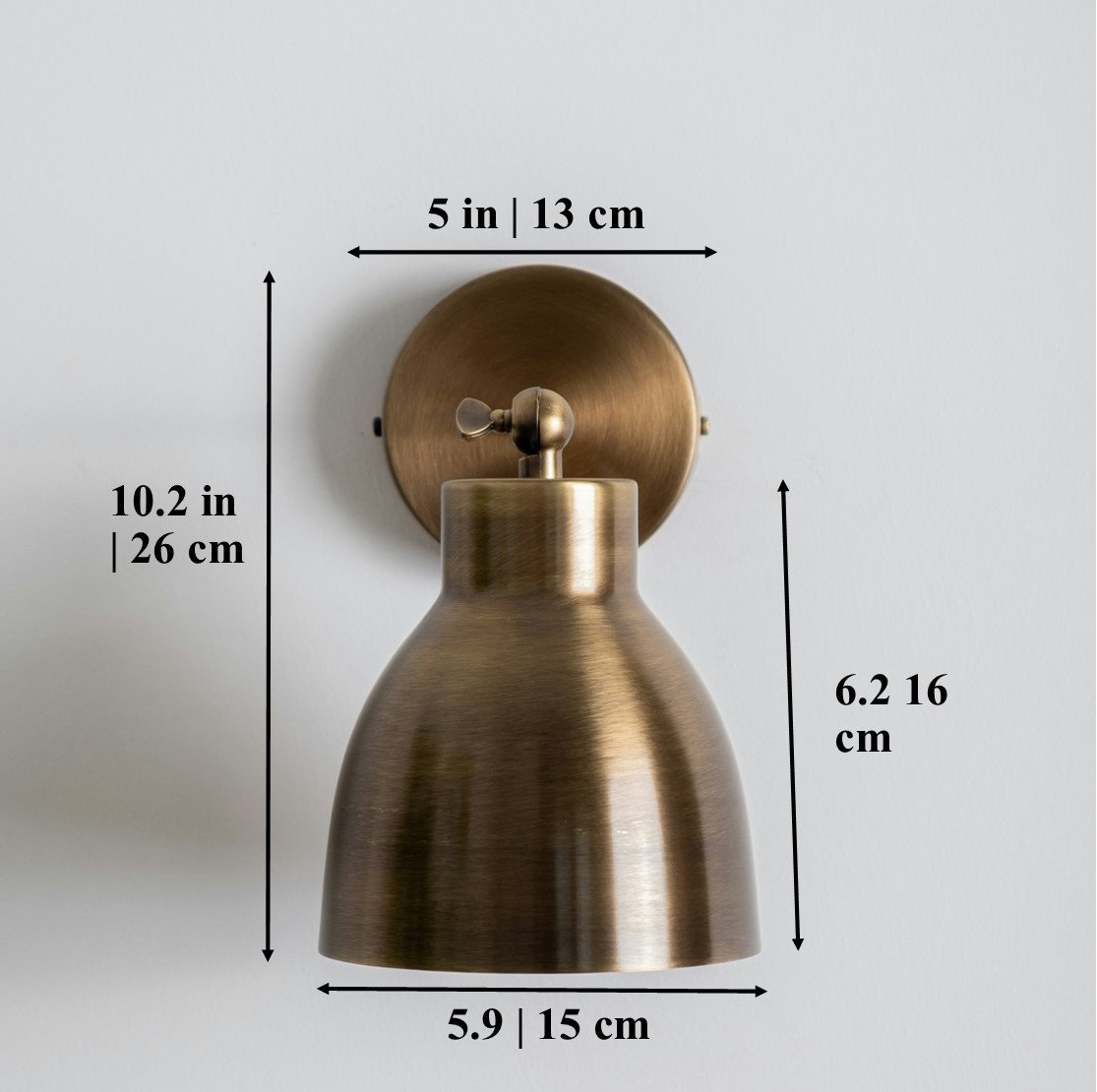 Aged Brass Wall Sconce Lighting , Solid Brass Adjustable Wall Sconce ...
