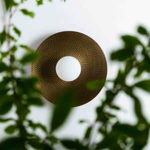 Unique Disk Shaped Antique Wall Sconce, Brass Wall Lamp, Home Decor ...
