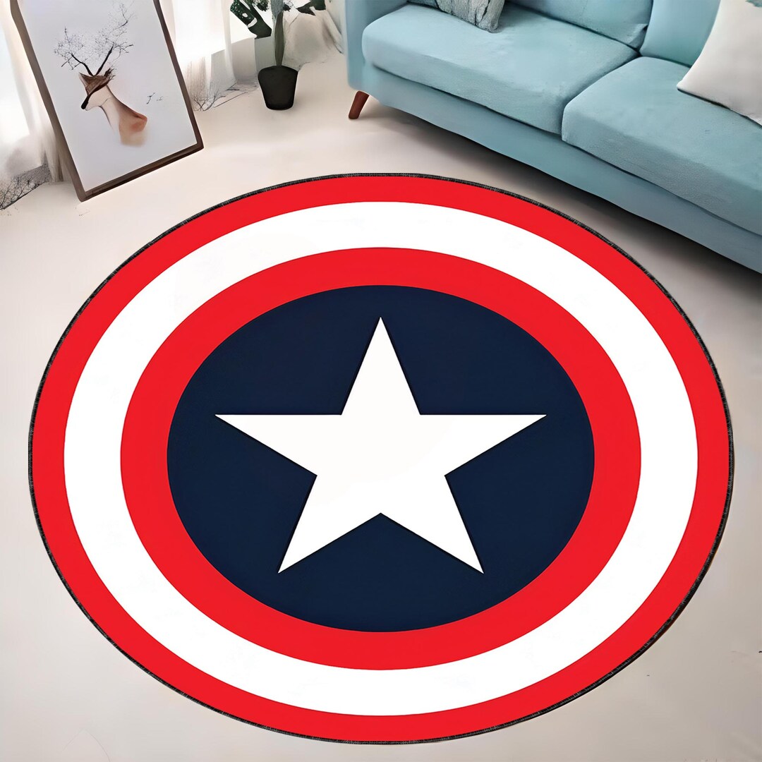 Captain America Rug,cats Rug Yin Yang Rug Flower of Life Rug Colorful ...