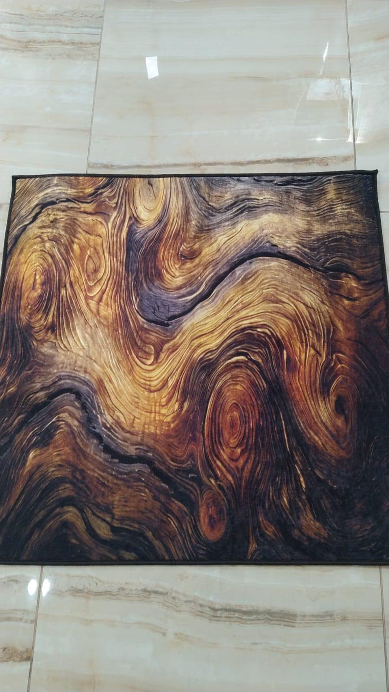 Rustic Wood Grain Area Rug for Living Room, Wood Pattern, Bedroom, Cozy ...