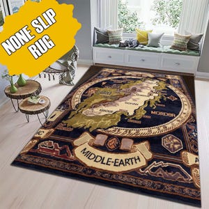 Map Rug, LOTR Map Rug, Middle Earth Rug, Middle Earth Map Area Rug ...