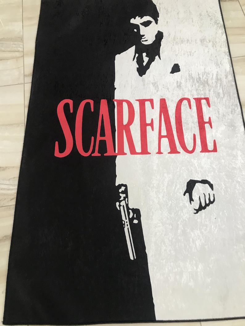 Scarface Rug, Scarface Gift, for Living Room Rug, Fan Rug, Area Rug ...