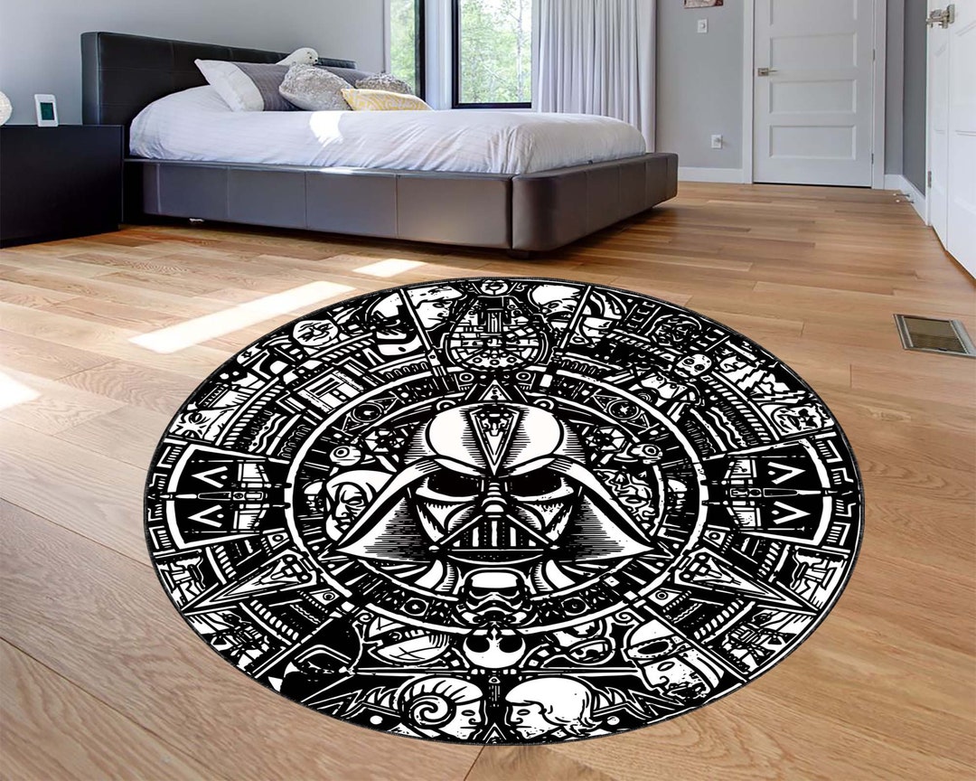 Star Wars Round Rug Darth Vader Circle Rug Star Wars Themed - Etsy