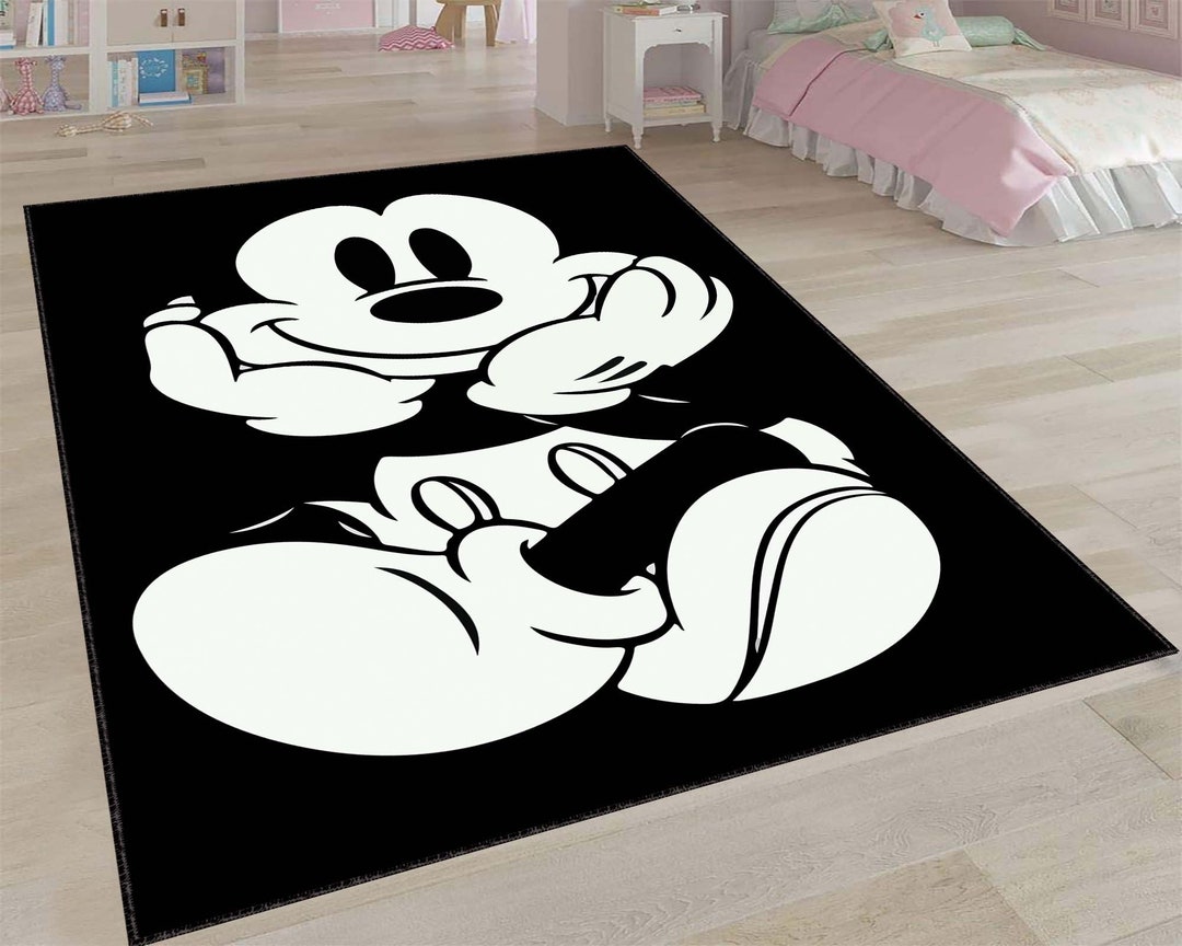 Mickey Mouse Rug, Minnie Mouse Rug, Kids Rom Rug, Custom Gift Rug ...