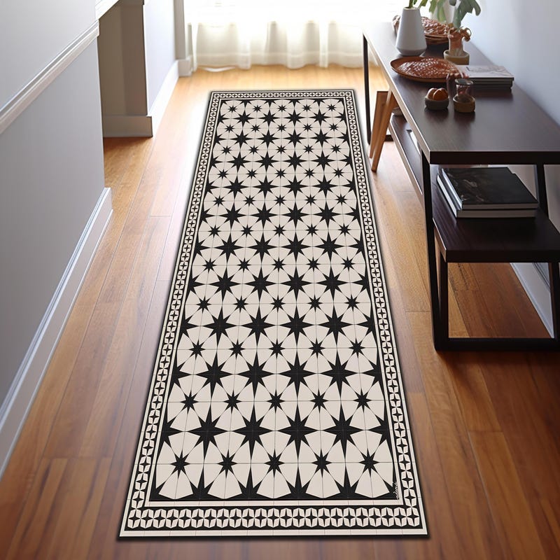 Checkered Rug Runner - Etsy