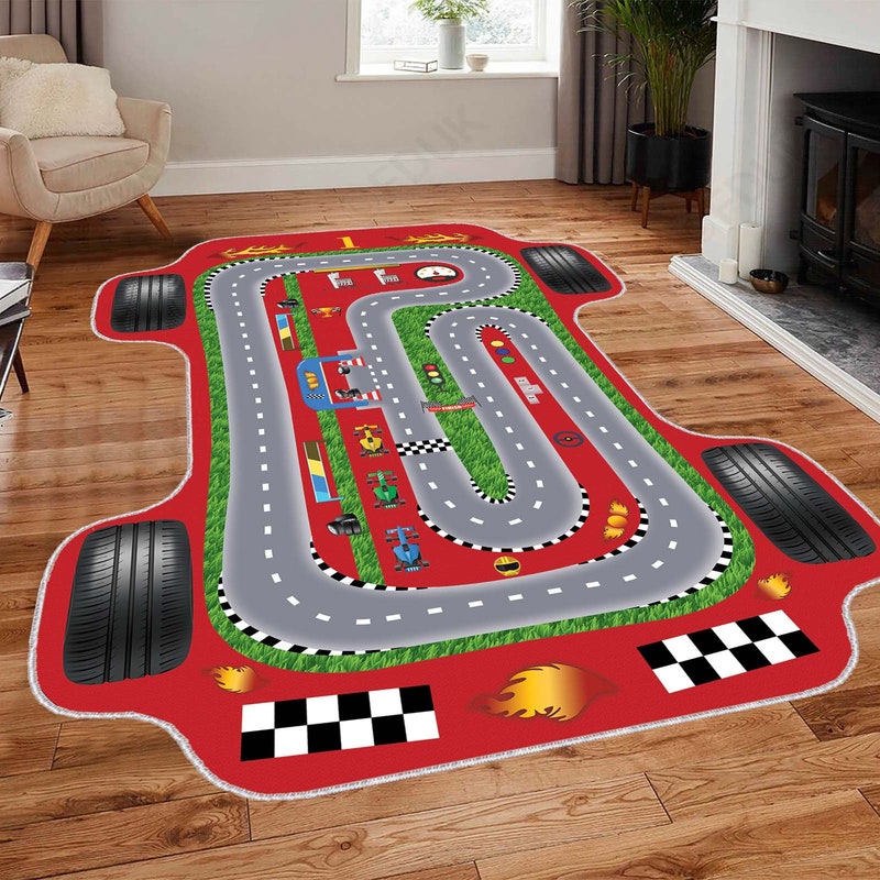 Race Track Rug - Etsy