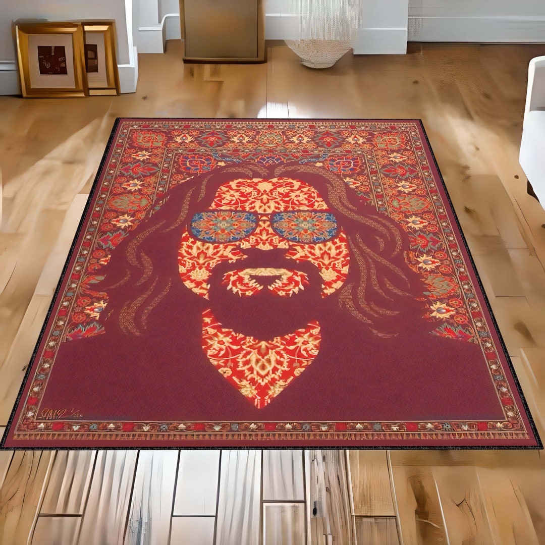 The Dude Abides Big Lebowski ,dude Floor Rug, Dude Area Rug, Big ...