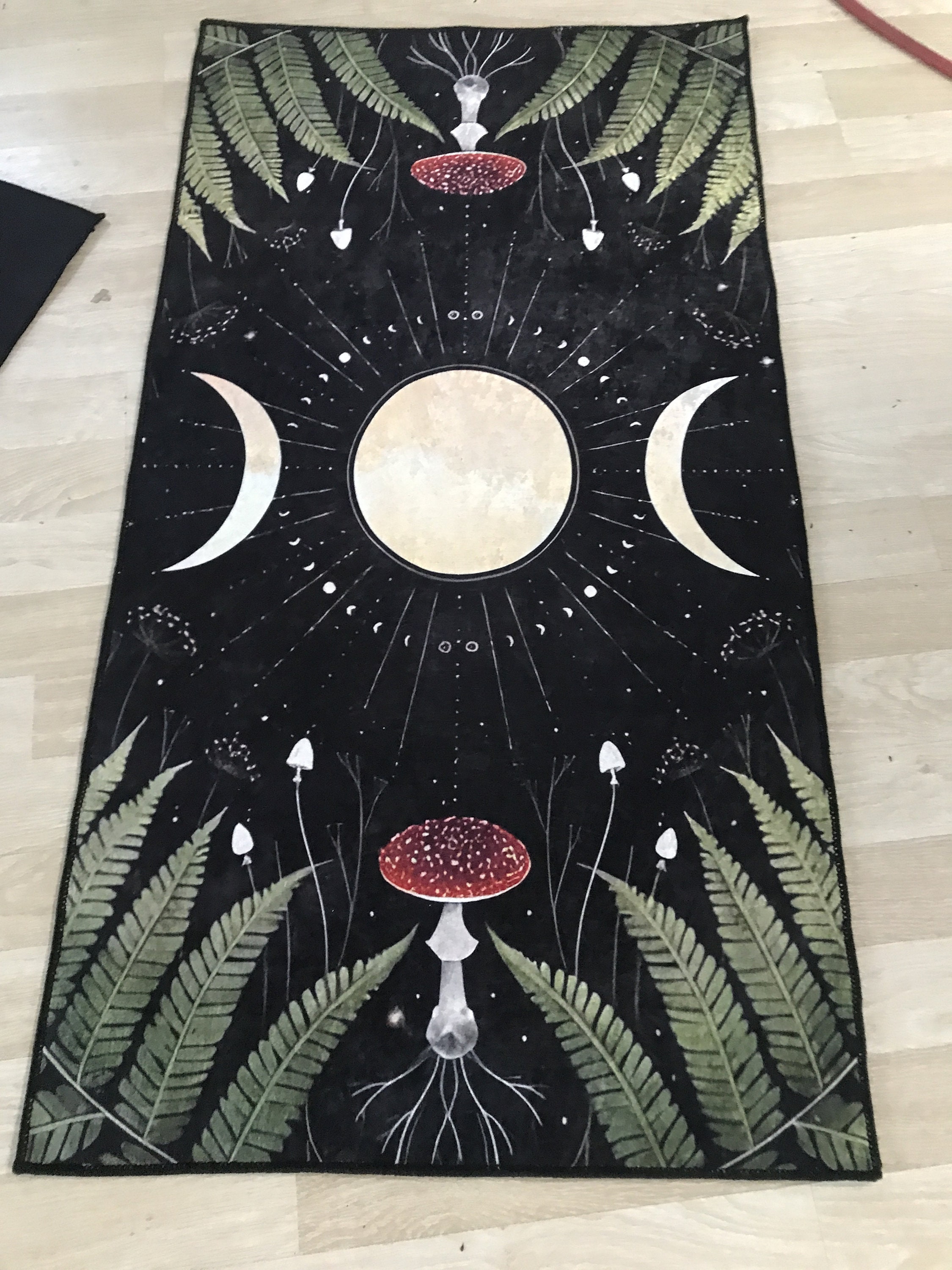 Moon Decor Rug, Mushroom Pattern Rug, Original Design Rug, Custom ...