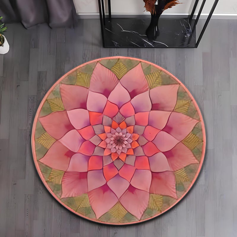 Round Boho Rug - Etsy