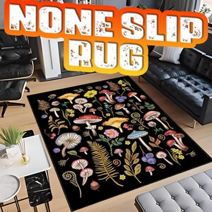 Mushroom Decor Bedroom, Mushroom Decor Bath Rug, Mushroom Decor Nursery ...