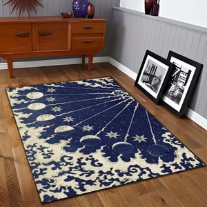 Moon Decor Rug, Moon Pattern Rug, Space Rug, Kids Room Rug, Nursery ...