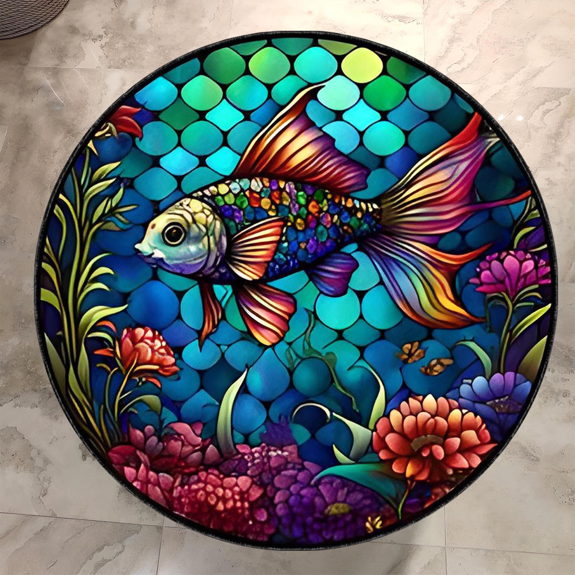Finding Nemo Rug, Round Fish Rug, Finding Dori Rug, Circle Decor Rug ...