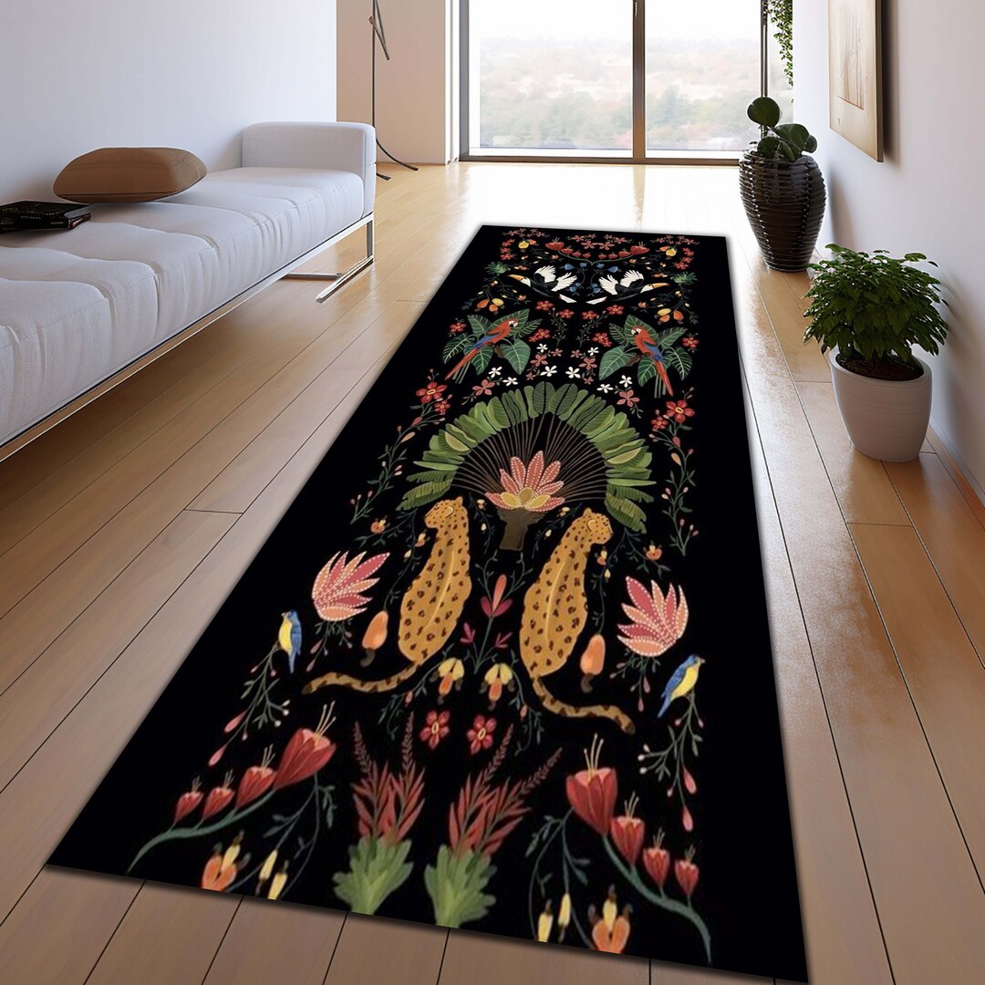 Natural Rug, Runner Rug, Entryway Rug, Tibetan Tiger Rug, Leopard Rug ...