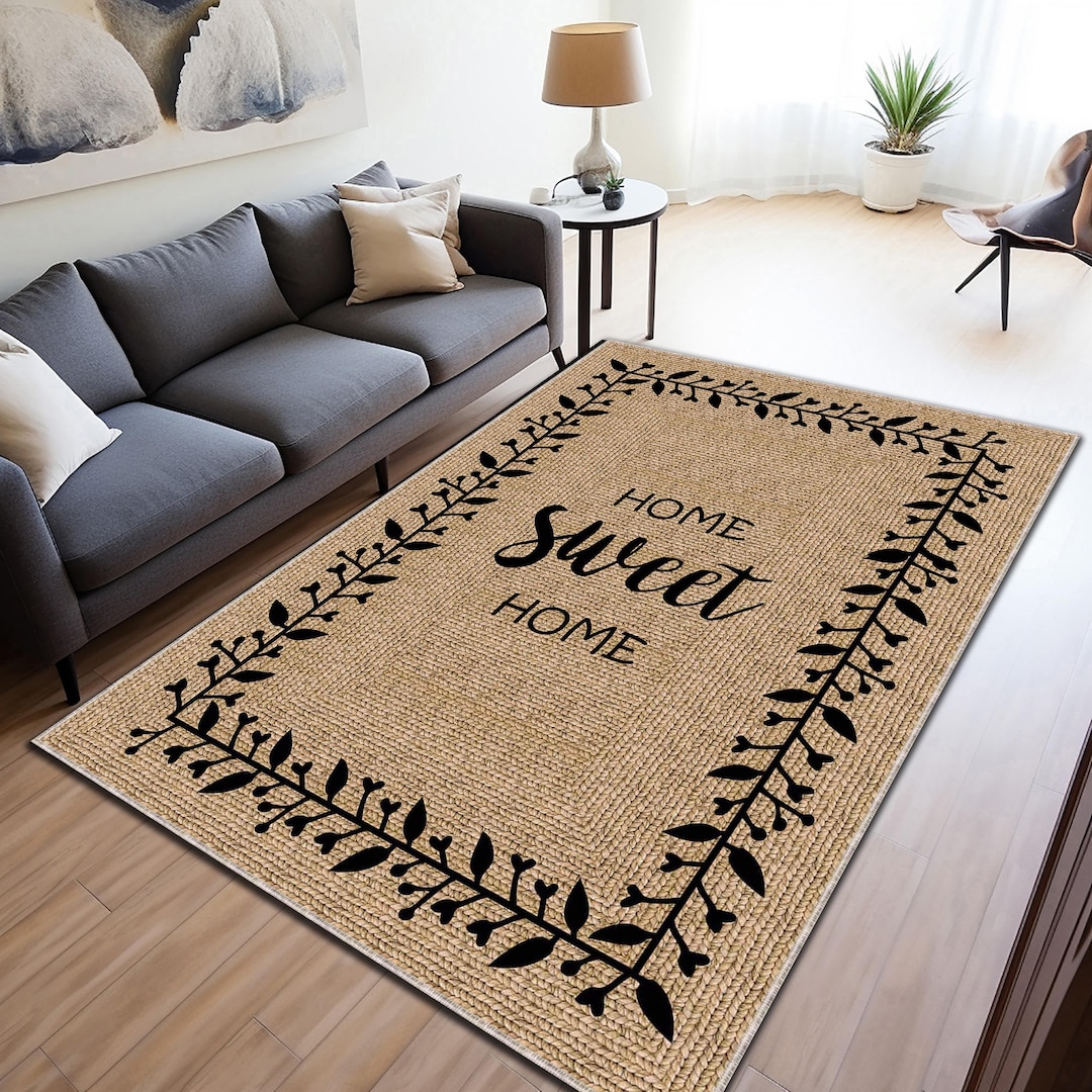 Jute Braided Rug, Bohemian Jute Rug, Rectangular Jute Rug, Boho Decor ...