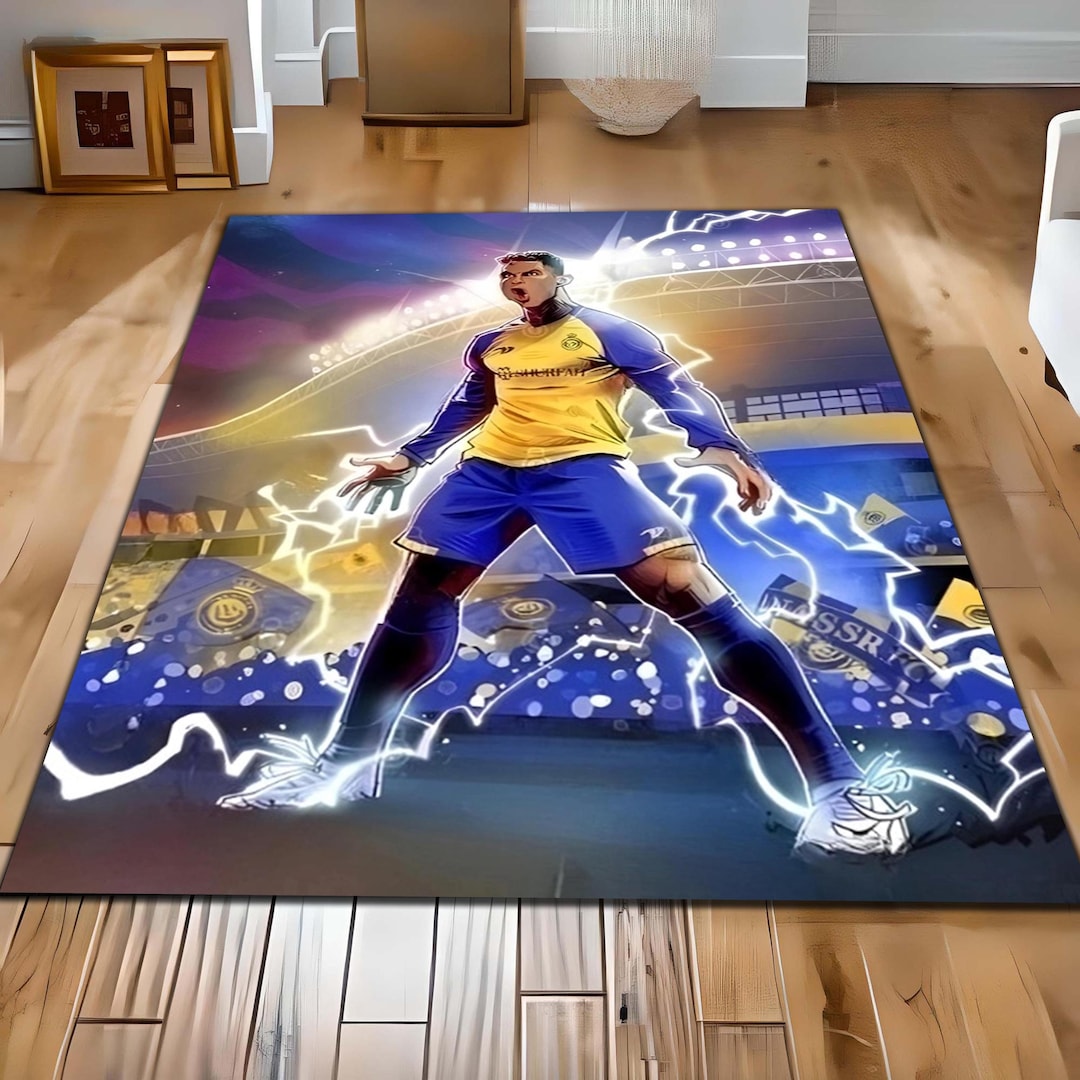 Cristiano Ronaldo Rug, Football Rug, Football Player Rug, World Cup Rug ...
