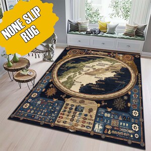 LOTR Map Rug, Middle Earth Map Rug, Lord of the Rings Inspired Carpet ...