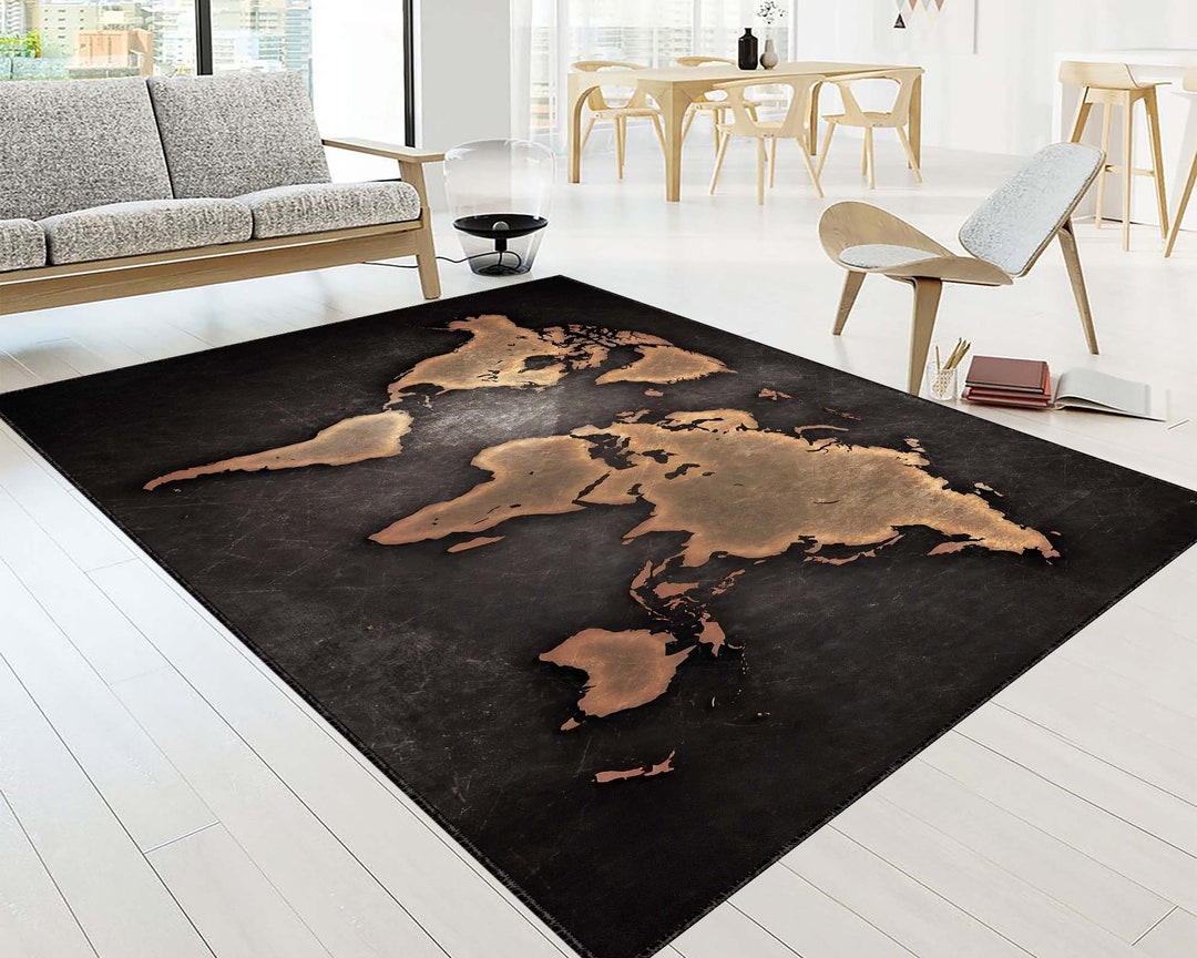 World Maps Rug, World Map Rug, Play Rug, Play Mat, Nursery Rug, Kids ...